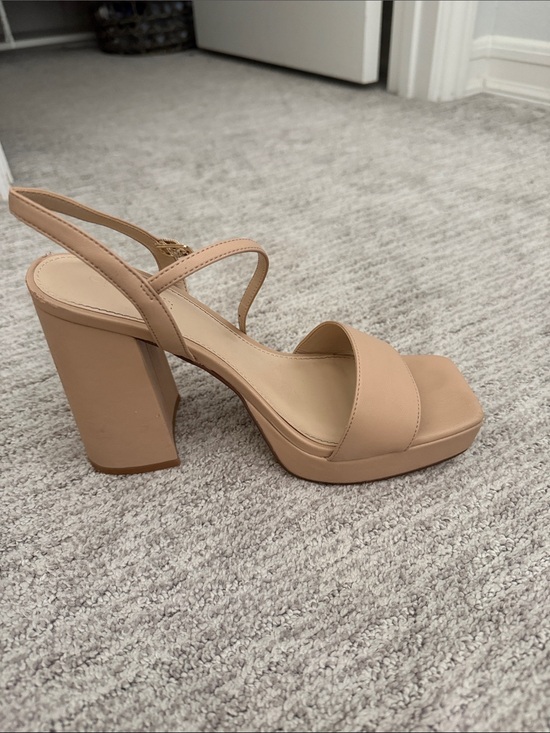 Amazon | Shoes | Amazon Nude Block Heel Platform Slingback Sandal ...